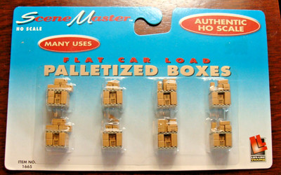 Life Like #1665 HO Scale SceneMaster Flat Car Load Palletized Boxes | eBay