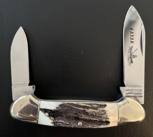 Vintage Small Parker Cut Co Kayak Canoe Knife Made In Japan Bone Knives ...