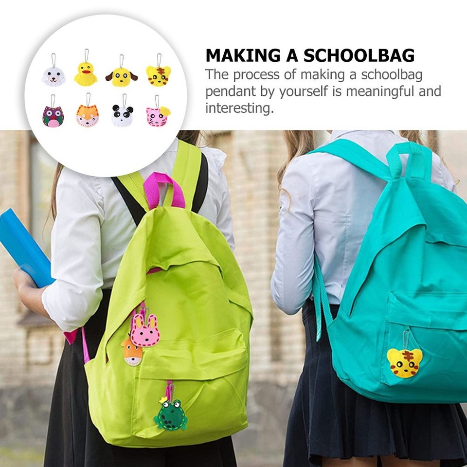 8 Pcs Stuffed Animal Chain Diy Bag Pendant Adornment Backpack Charm ...