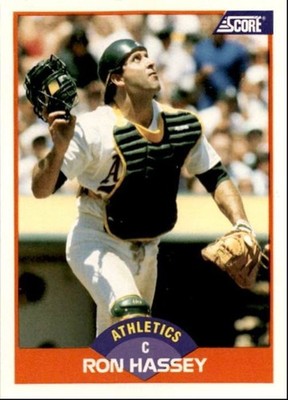 1989 Score Baseball Card Ron Hassey A Oakland Athletics #334 | eBay