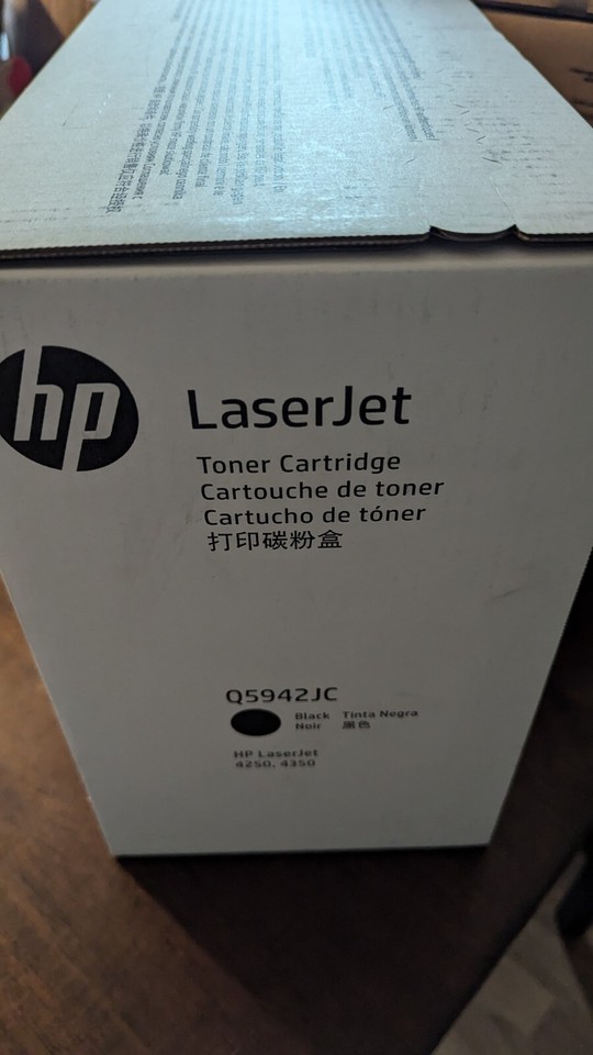 Genuine HP LaserJet 4250, 4350 Black Toner Cartridge Q5942JC - Quick ...