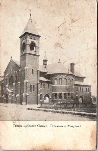 Taneytown MD Maryland Trinity Lutheran Church 1910 Antique Postcard ...