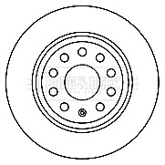 CAPSautomotive Brake Disc Rotor for Skoda 1K0615601 1K0615601M ...