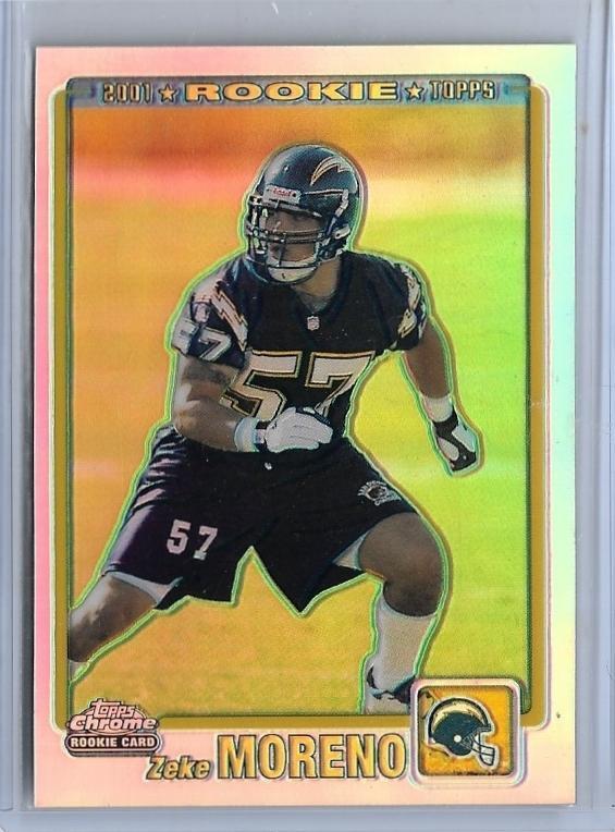 RARE 2001 TOPPS CHROME ZEKE MORENO ROOKIE CARD RC #317 ~ 999/999 UNIQUE ...