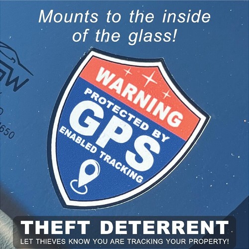 14 PACK GPS Tracking Warning INSIDE MOUNT Theft Deterrent Stickers High ...