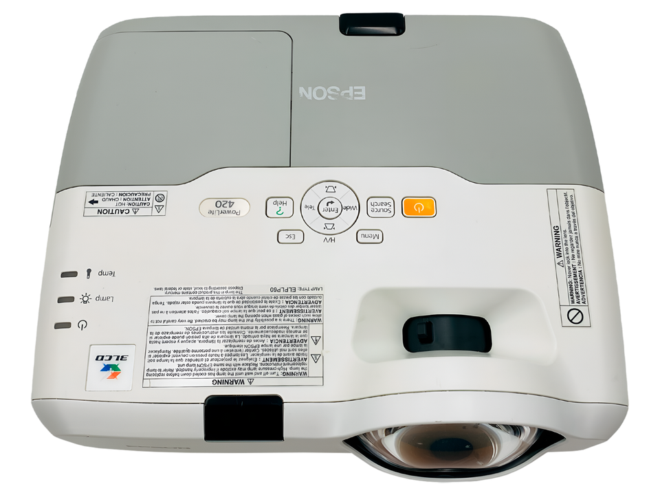 Epson PowerLite 420 3LCD Projector Short-Throw 2500 Lumens 16W Speaker ...