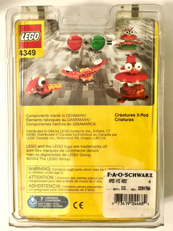 Lego 4349 Creator 3 in 1 X-Pods Creatures Set NEW Sealed | eBay