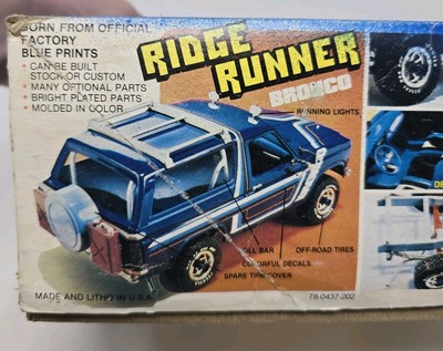 MPC Ridge Runner Bronco Scale 1:25 Model Kit For Parts Vintage 1980 | eBay