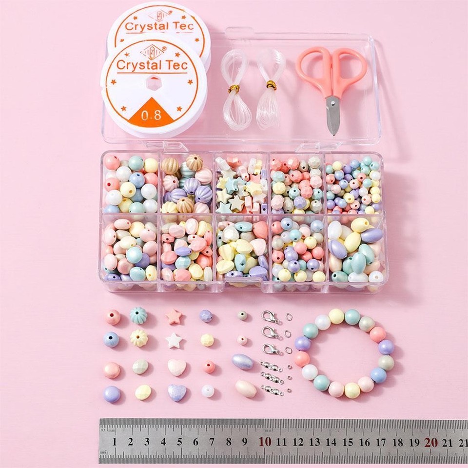 Mixed Beads Craft Supplies Making Accessory with Storage Box Jewelry ...