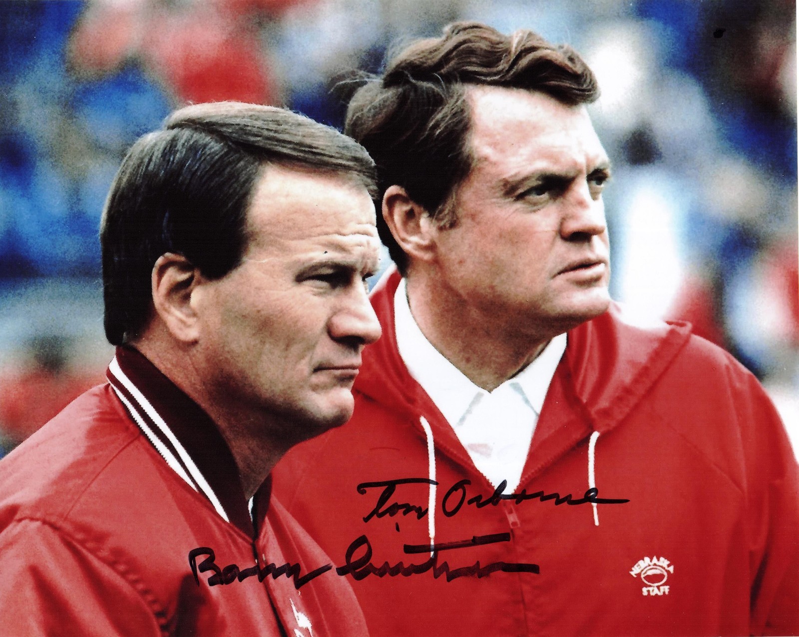 Tom Osborne and Barry Switzer signed 8x10 Photo Oklahoma Sooners ...