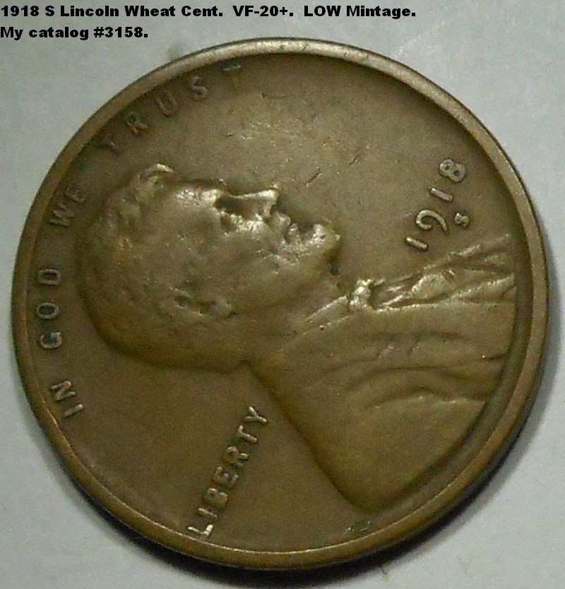 1918 S Lincoln Wheat Cent. Low Mintage, less than 50 million. #3158 | eBay