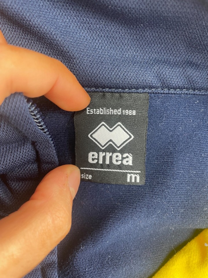 Errea | Blue Yellow Tracksuit Top | Men Size M | ASC Strikers | eBay UK