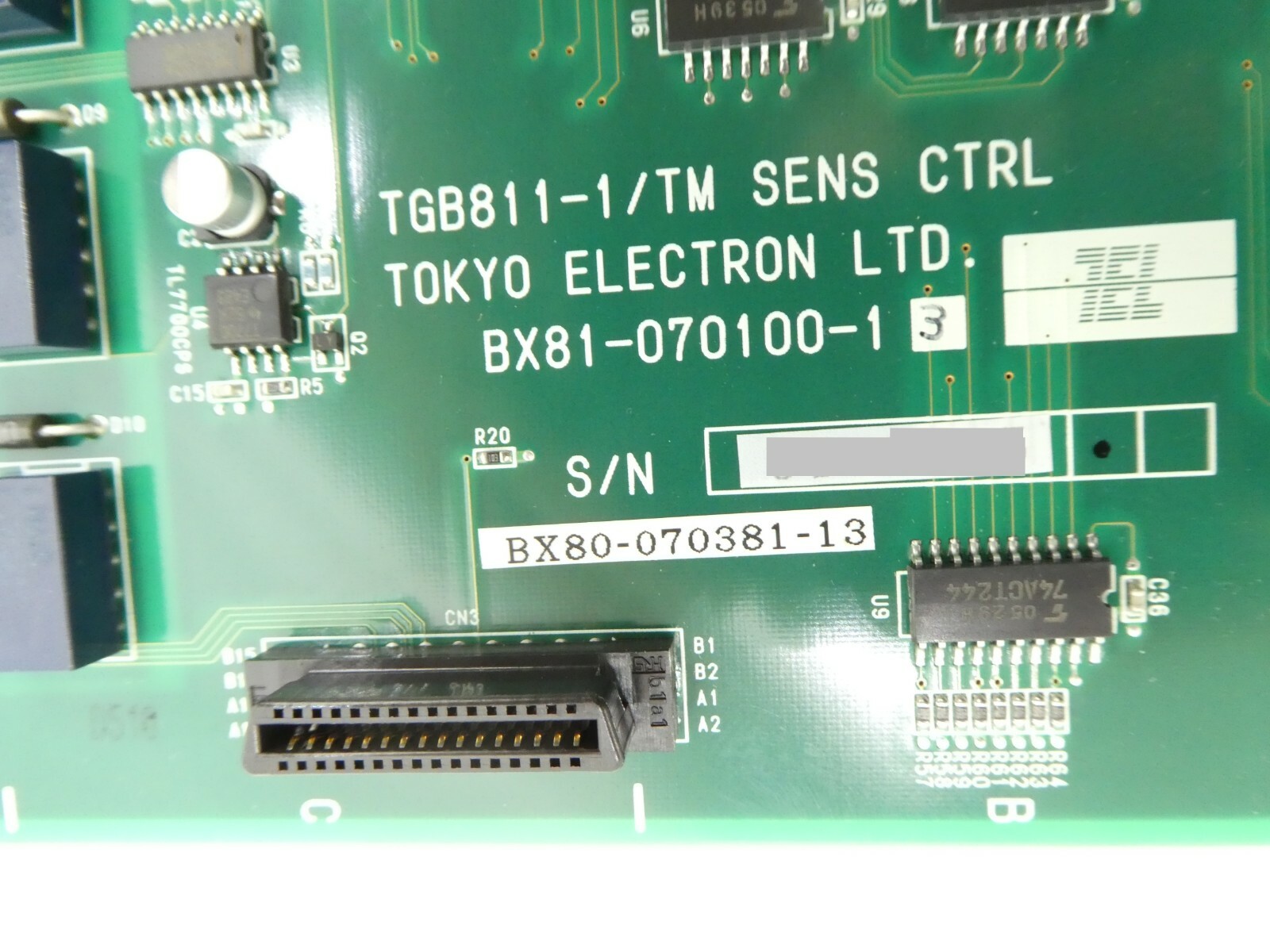 TEL Tokyo Electron BX81-070100-13 Board PCB TGB811-1/TM SENS CTRL Trias ...