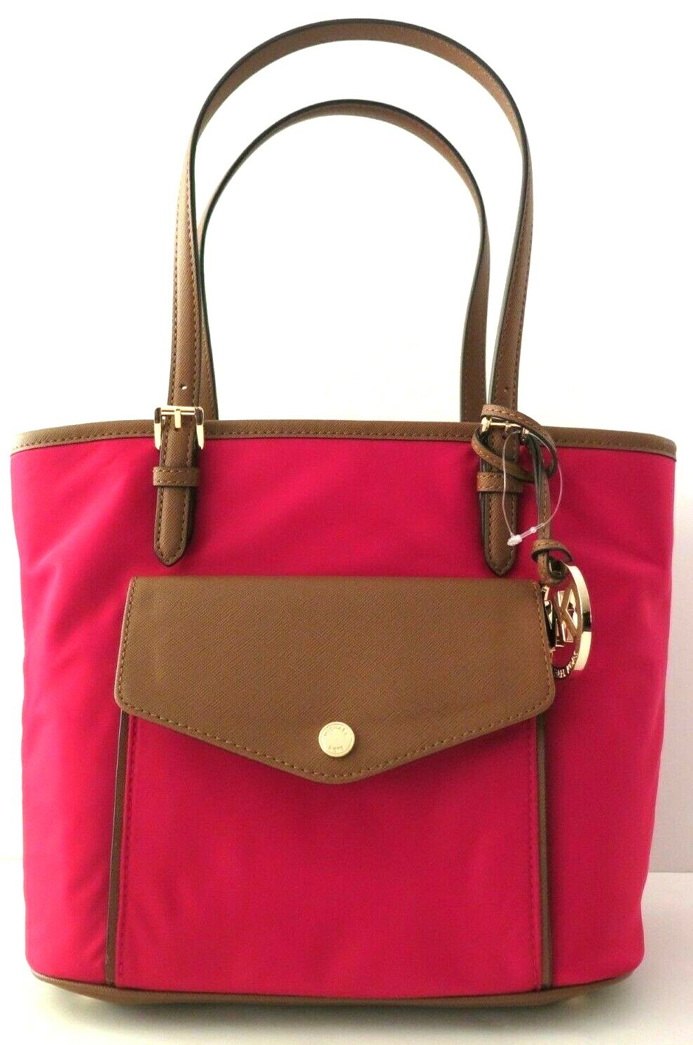 Michael Kors Jet Set Item Nylon Medium PKT MF Tote Bag in Red ...