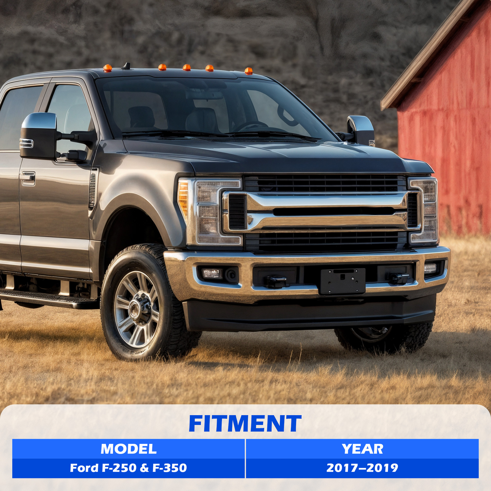 For 2017 2018 2019 Ford F250 F350 Super Duty w/ Fog Front Bumper Face ...