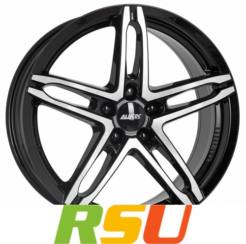 4x Alutec Poison diamant-schwarz frontpoliert 8x18" ET45 LK5 114.3 ML ...