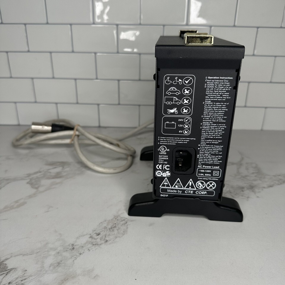 Invacare/Pride/Quantum 8A 24 Volt SLA Power Wheelchair Battery Charger ...