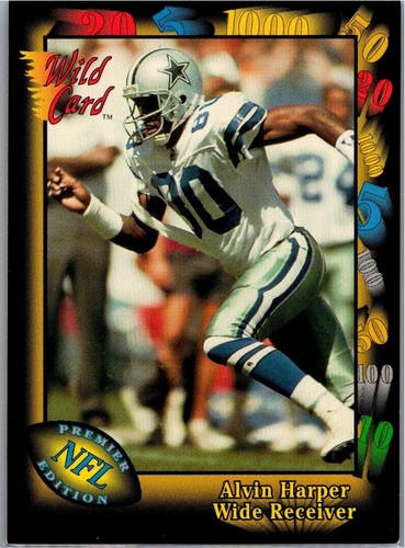 1991 Wild Card Football Card #81 Alvin Harper Rookie | eBay