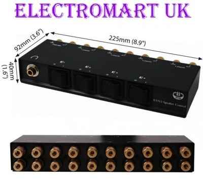 4 WAY STEREO SPEAKER LOUDSPEAKER SELECTOR SWITCH BOX | eBay