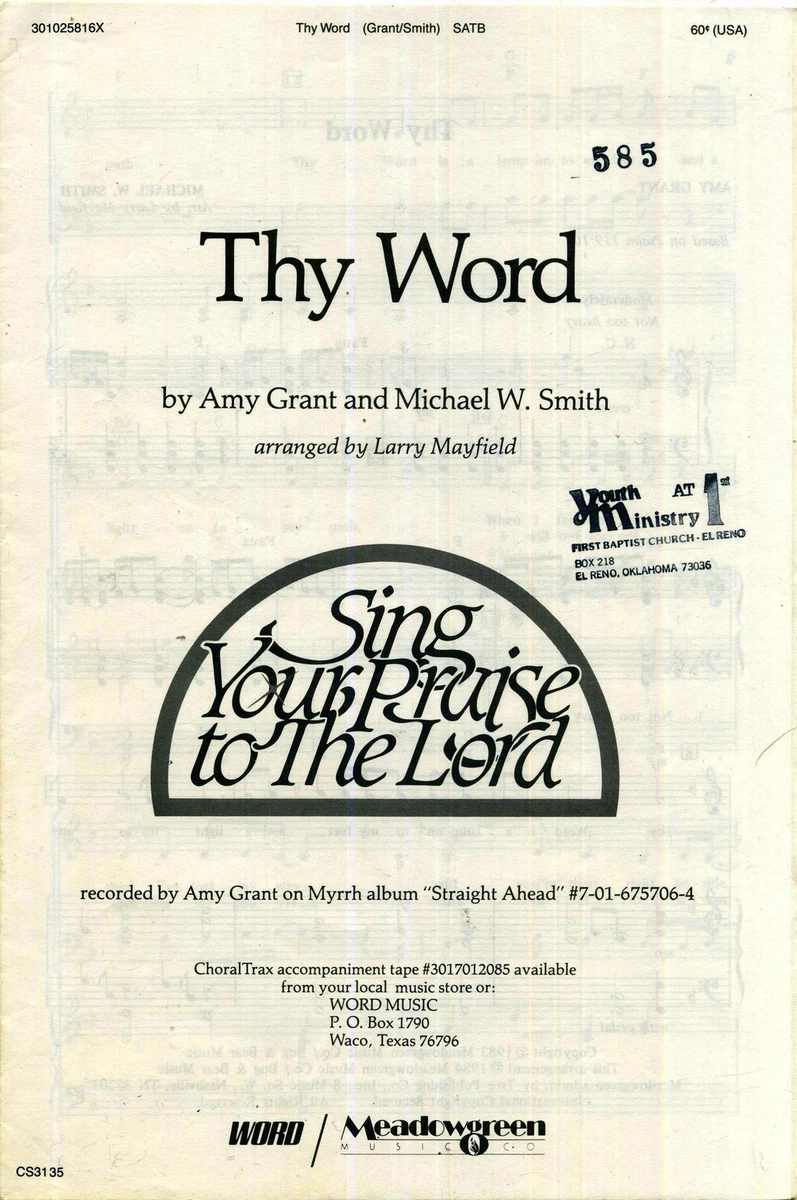 Thy Word Guitar Chords