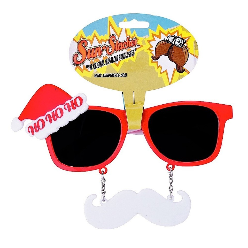 Sunglass Sun-Staches Ho Ho Ho Santa Costume Party Favors One Size ...