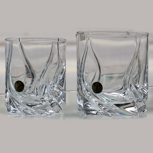 MALACHITE WINE 3.25" tall PIELL Lead Crystal Hand Cut NEW NEVER USED ...