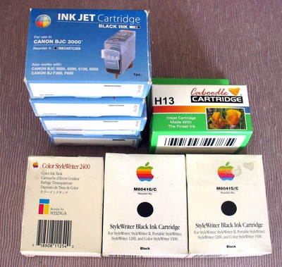 9 Printer inks lot: 2 Apple M8041G/C StyleWriter Bl, 2400 color, 5 ...