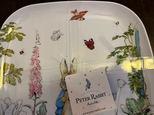 Peter Rabbit Beatrice Potter Garden Square Melamine Plates Set Of 4 ...