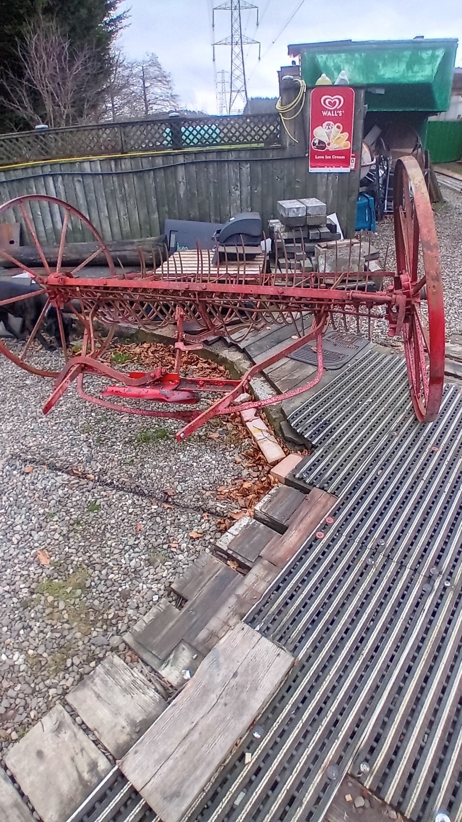 Old Vintage Farm Rake Tractor Trailer Equipment | eBay UK