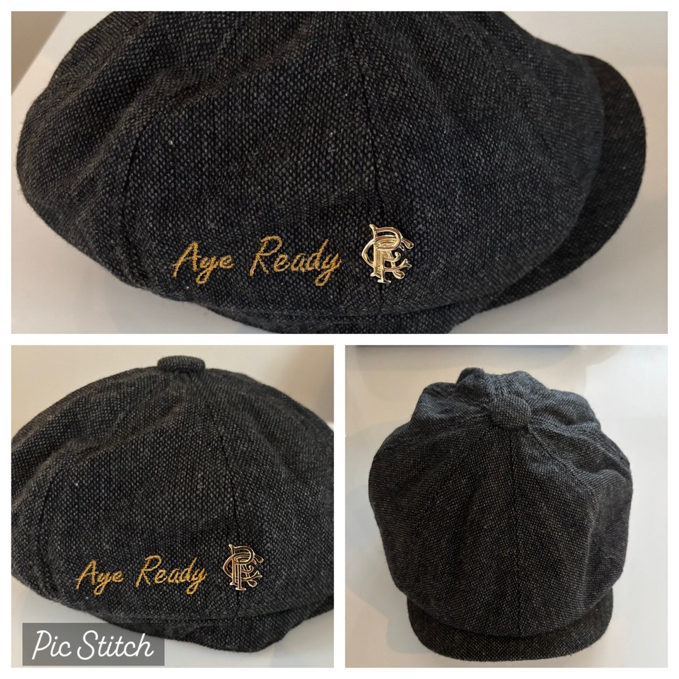 Glasgow Rangers FC Flat Cap Baker Boy Hat AYE READY One Size Fits All ...