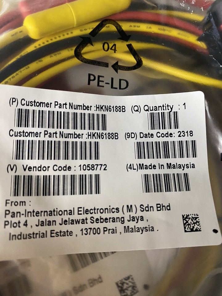 Lot Of 3 NEW Motorola 05 07 09 Control Head Power Cable XTL APX HKN6188 ...