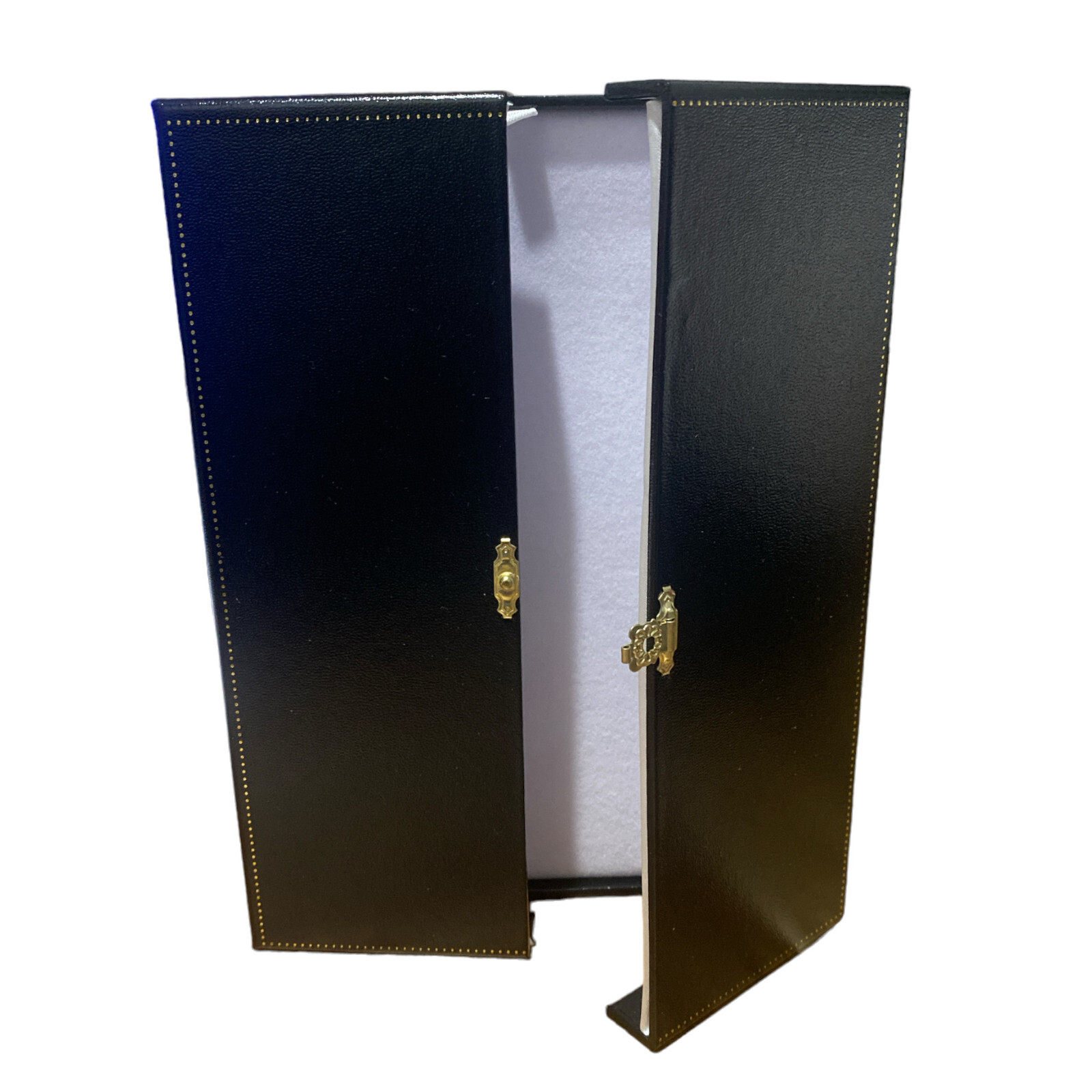 Black Leatherette Double Door Necklace Box, Gift , presentation and ...
