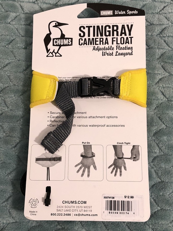 Chums Stingray Camera Float Adjustable Wrist Lanyard-Yellow | eBay