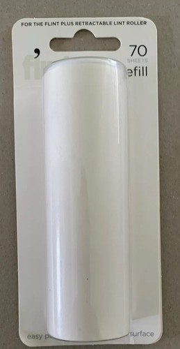 Flint Lint Roller Refills 1Pack - Easy Peel / Extra Sticky - White NIB ...