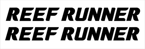 Reef Runner retro decals TWO (2) 500 x 50 mm each CONFIRM your color ...
