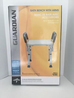 Guardian Bath/Shower Chair Bench with Arms (No Back)-Brand New | eBay