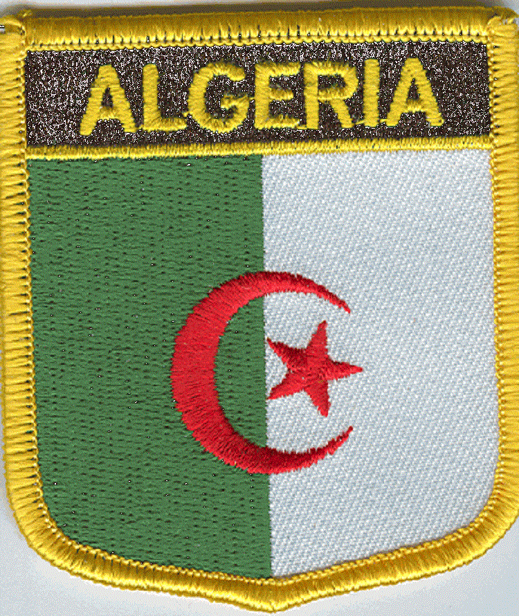 3 ALGERIA SHIELD FLAG EMBROIDERED PATCHES -- IRON-ON - NEW APPROX 2.5 x 2.75" | eBay