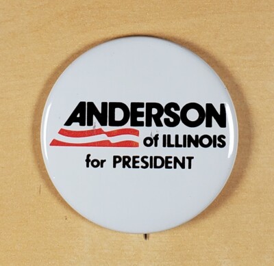 1980 John Anderson Illinois Badge Pinback Button | eBay