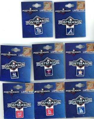 2019 MLB Postseason Team Pin Choice 8 Pins Dodgers Nationals Astros ...