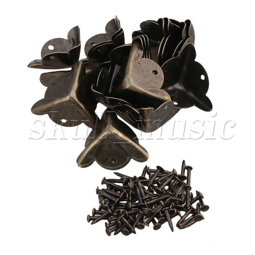 20pcs Vintage Metal Decorative Corner Bracket for Chest Case Box ...