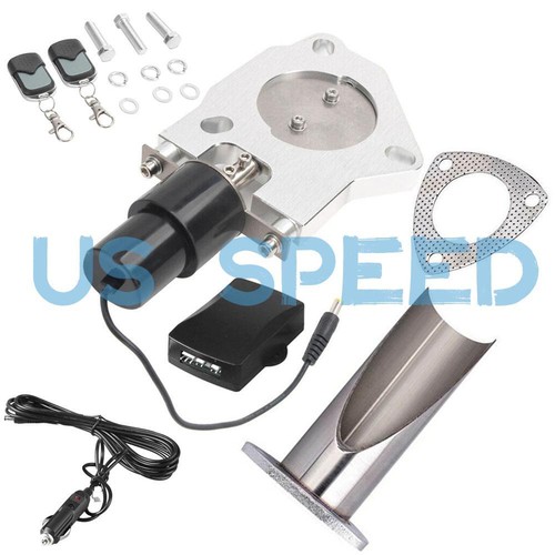 2.5" Electric Exhaust Y-pipe Valve Kit with Remote Switch Dump Valve | eBay