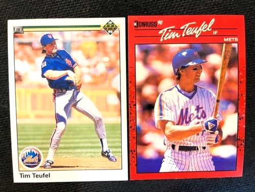 MLB - Tim Teufel 1990 Upper Deck & 1990 Donruss Baseball - Mets | eBay