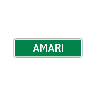 Amari Girls Name Letter Printed Label Wall Art Decor Novelty Aluminum ...