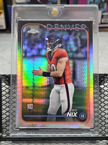 BO NIX 2024 Topps Chrome #206 RC Prizm REFRACTOR Denver Broncos! | eBay