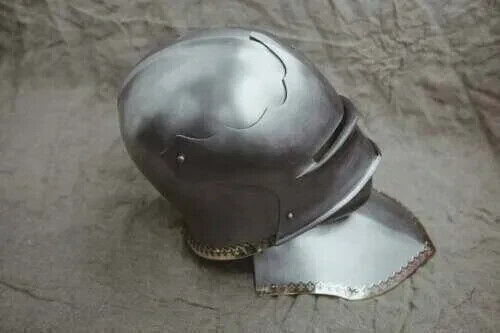 18 Ga Medieval Knight Wearable Cosplay Costume Combat Sallet Helmet ...