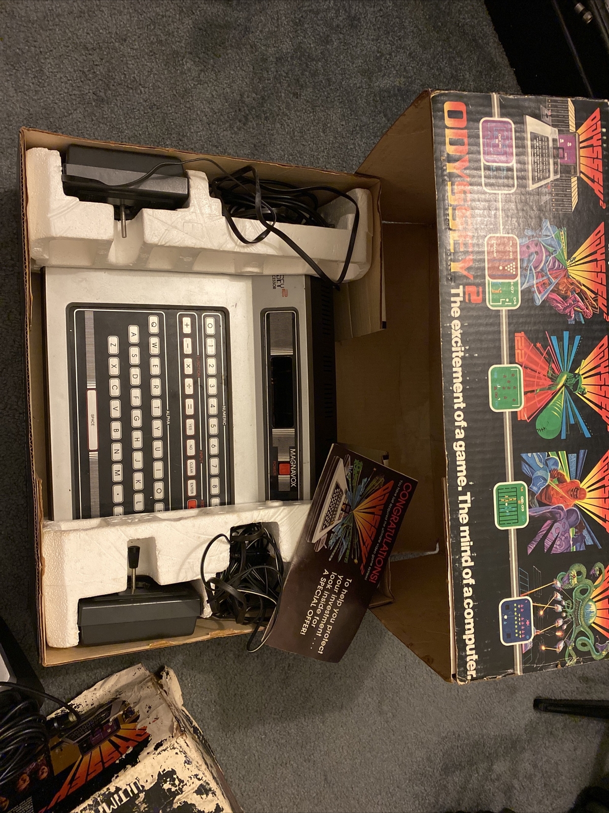 Magnavox Odyssey 3 Consoles.2 Boxes.The Voice W/box.10 Games /untested ...