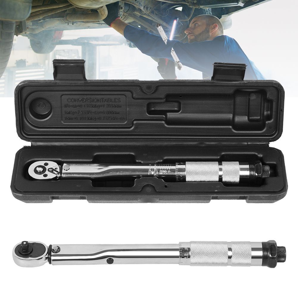 1/4" Torque Wrench Square Adjustable Hand Ratchet Spanner Tool with ...