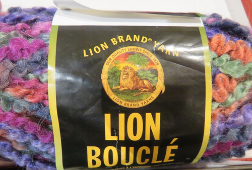 Lion Brand Yarn-Lion Boucle-Super Bulky-2.5 -Acrylic/Mohair/Nylon-Wild ...