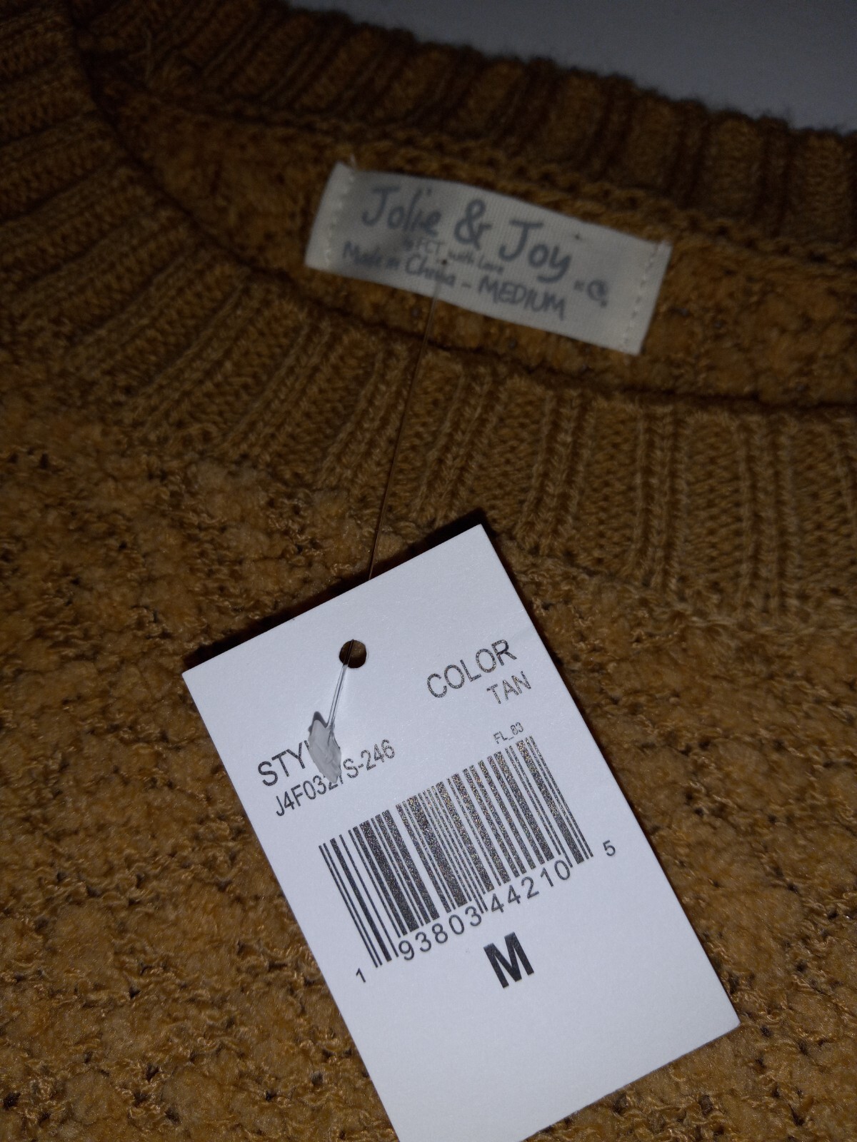 Jolie & Joy By FCT With Love Crew Neck Pullover Sweater Women's Medium ...