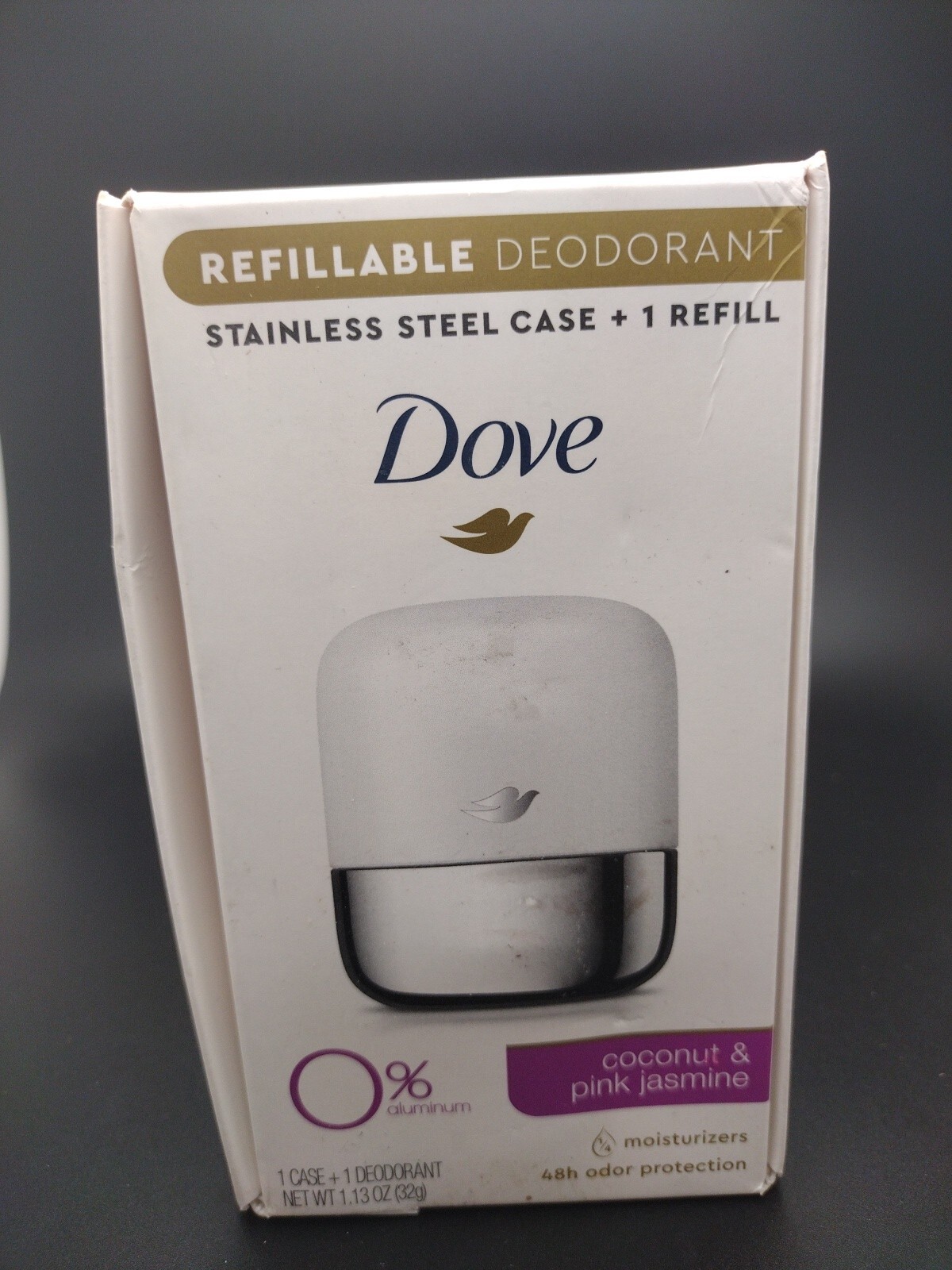 Dove Refillable Deodorant Case 5 Refills Total 1.13oz EA Coconut Pink ...